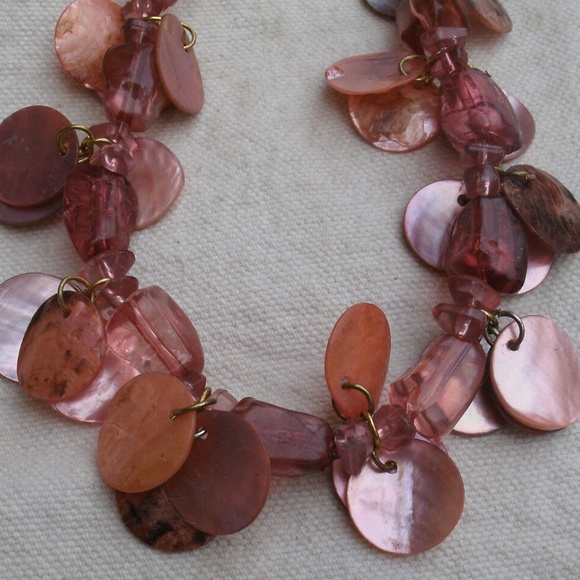Vintage | Jewelry | Vintage Dyed Mop Shell Acrylic Bead Necklace | Poshmark